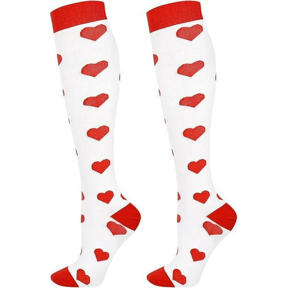 Junely Compression Socks for Women Knee High Festival for Running Athletic Nurses Pregnant Women ...