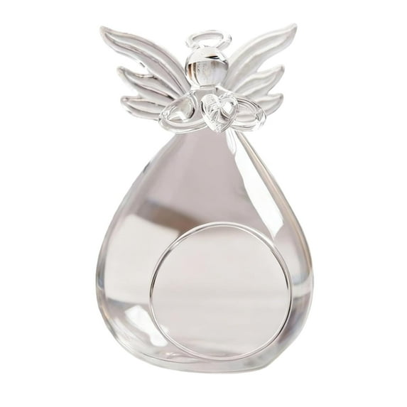 Junepar Elegant Clear Glass Angel Tealight Candle Holders Hanging ...