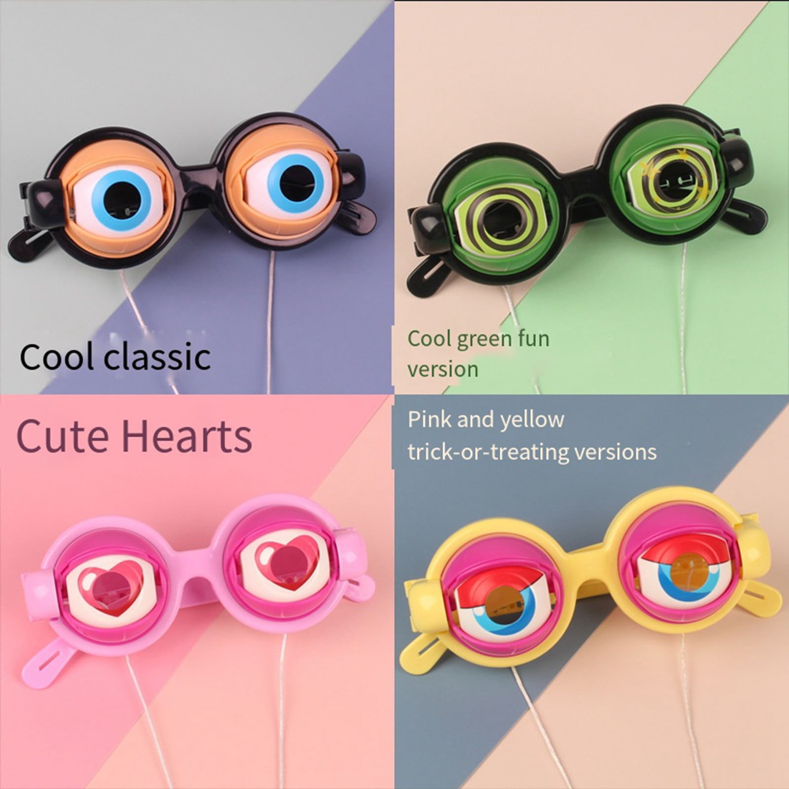 Junepar Funny Glasses Crazy Eye Glass Googly Eye Glasses Silly Sunglass ...