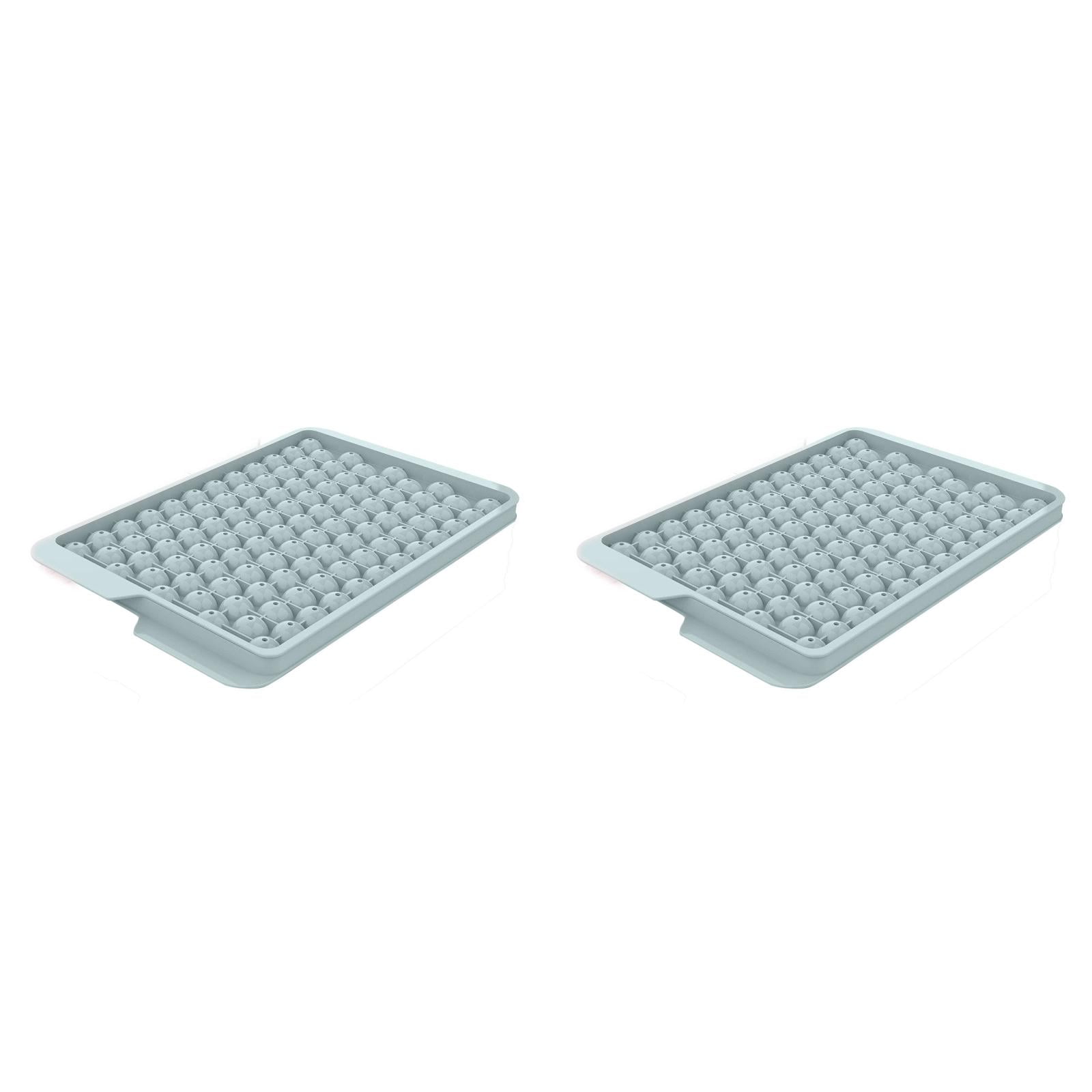 Junepar Mini Ice Cube Trays 2PCS - 6x9 inch Small Tiny Round Pebble ...