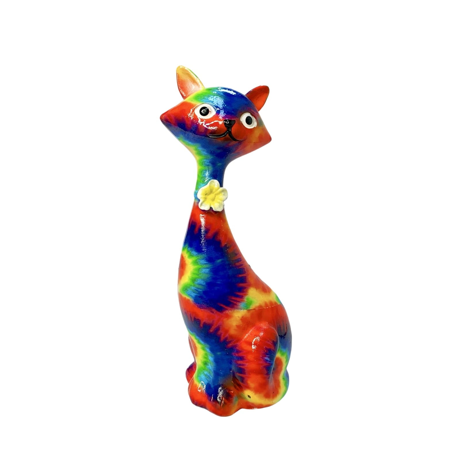 Junepar Multicolor Cat Statue - Creative Graffiti Art Multicolor Cat ...