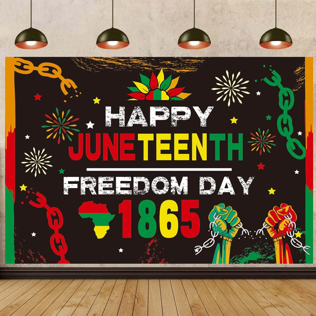 Junet-eenth Backdrop African American Independence Day Black Liberation ...