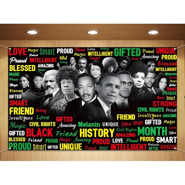 Junet-eenth Photo Booth Backdrop Black History Month Afro African ...
