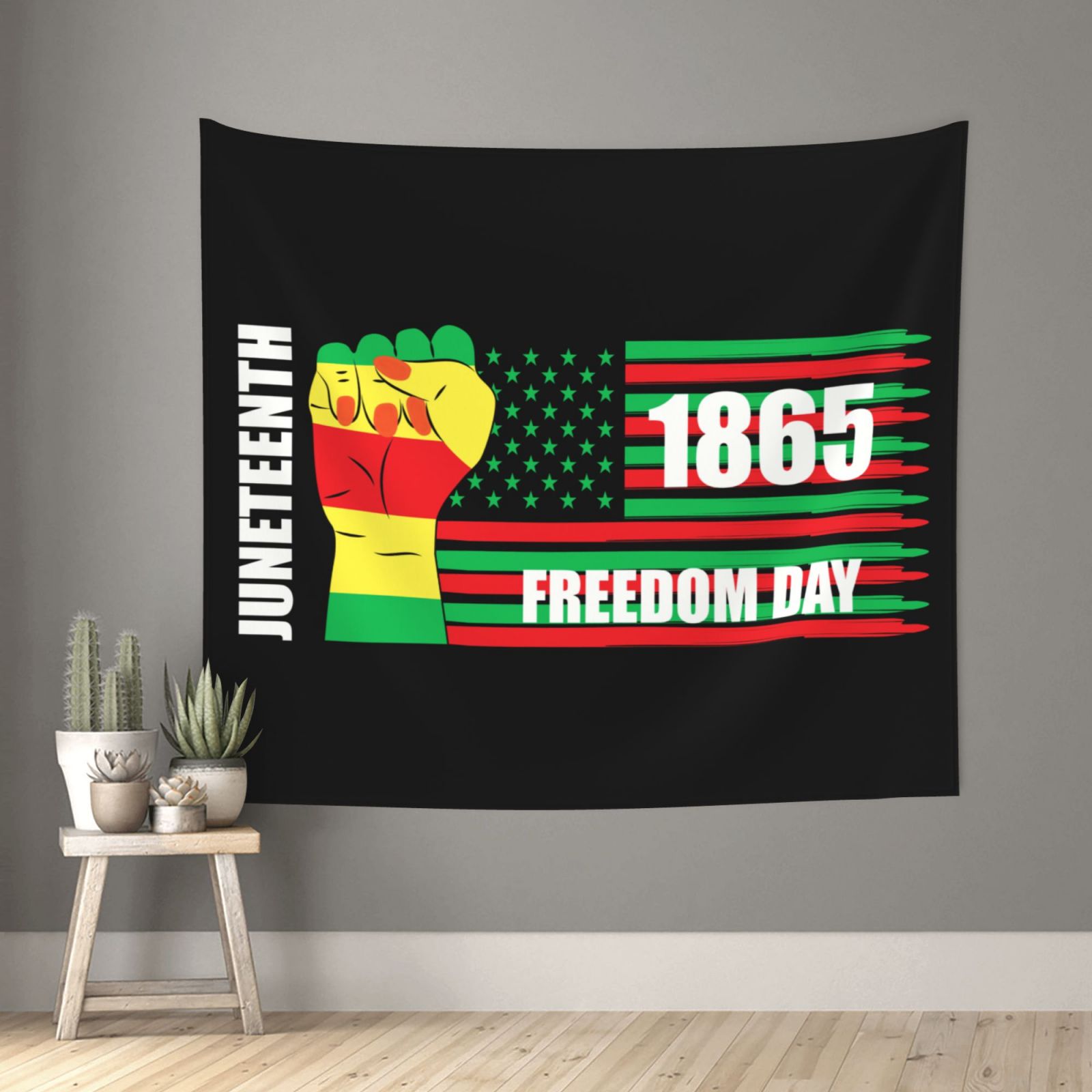 Junetee-nth Day Freedom 1865 Tapestry Banner Backdrop Flag Background ...