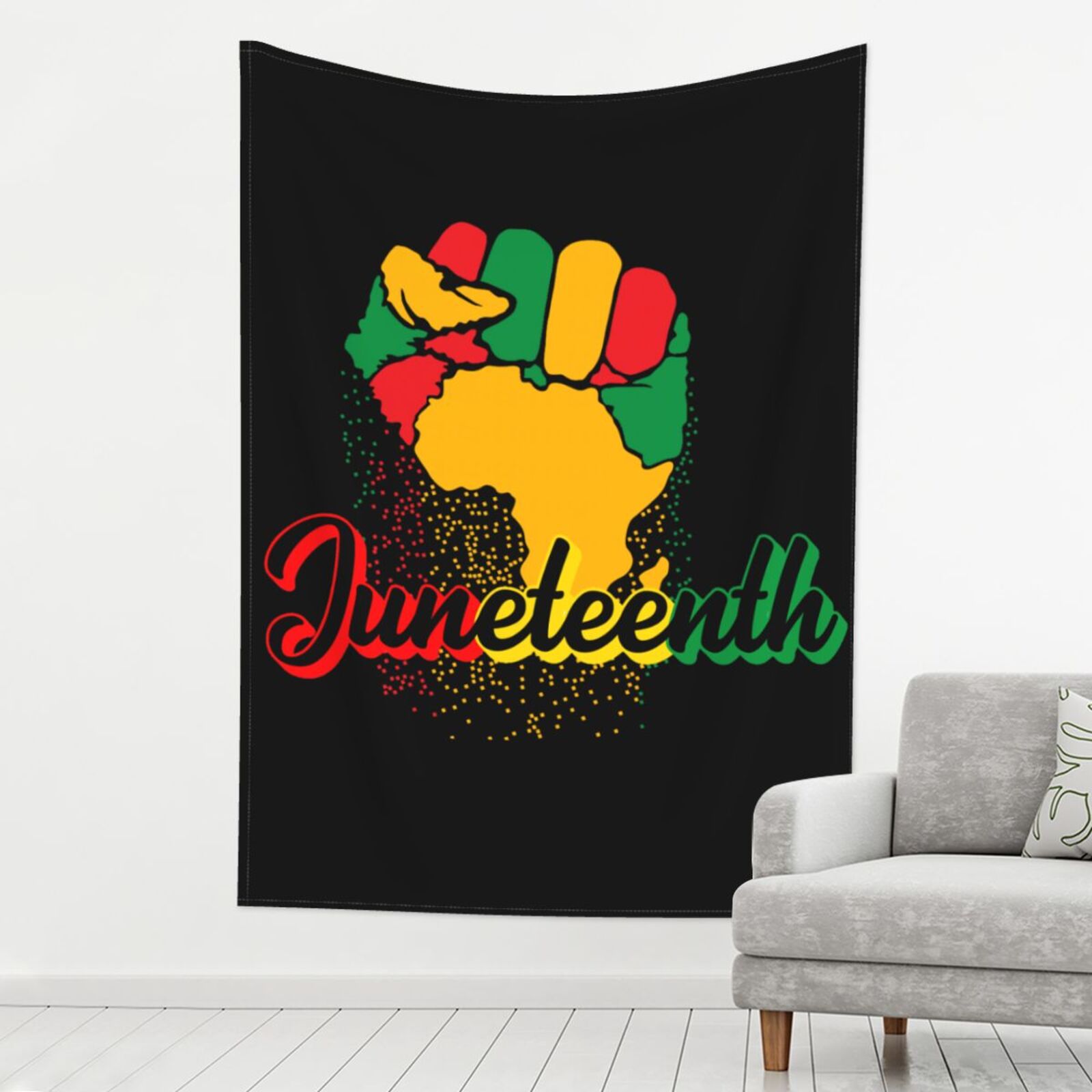 Junetee-nth Fist Freedom Day Tapestry Banner Backdrop Flag Background ...