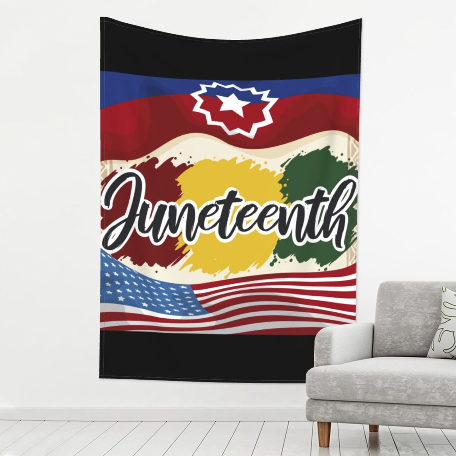 Junetee-nth Freedom Day African Amer-ican Tapestry Banner Backdrop Flag ...