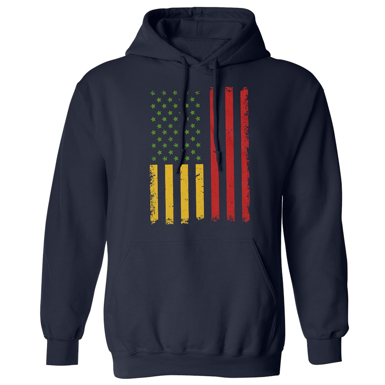 Juneteenth African Colors US Flag - Emancipation Day Unisex Hooded ...