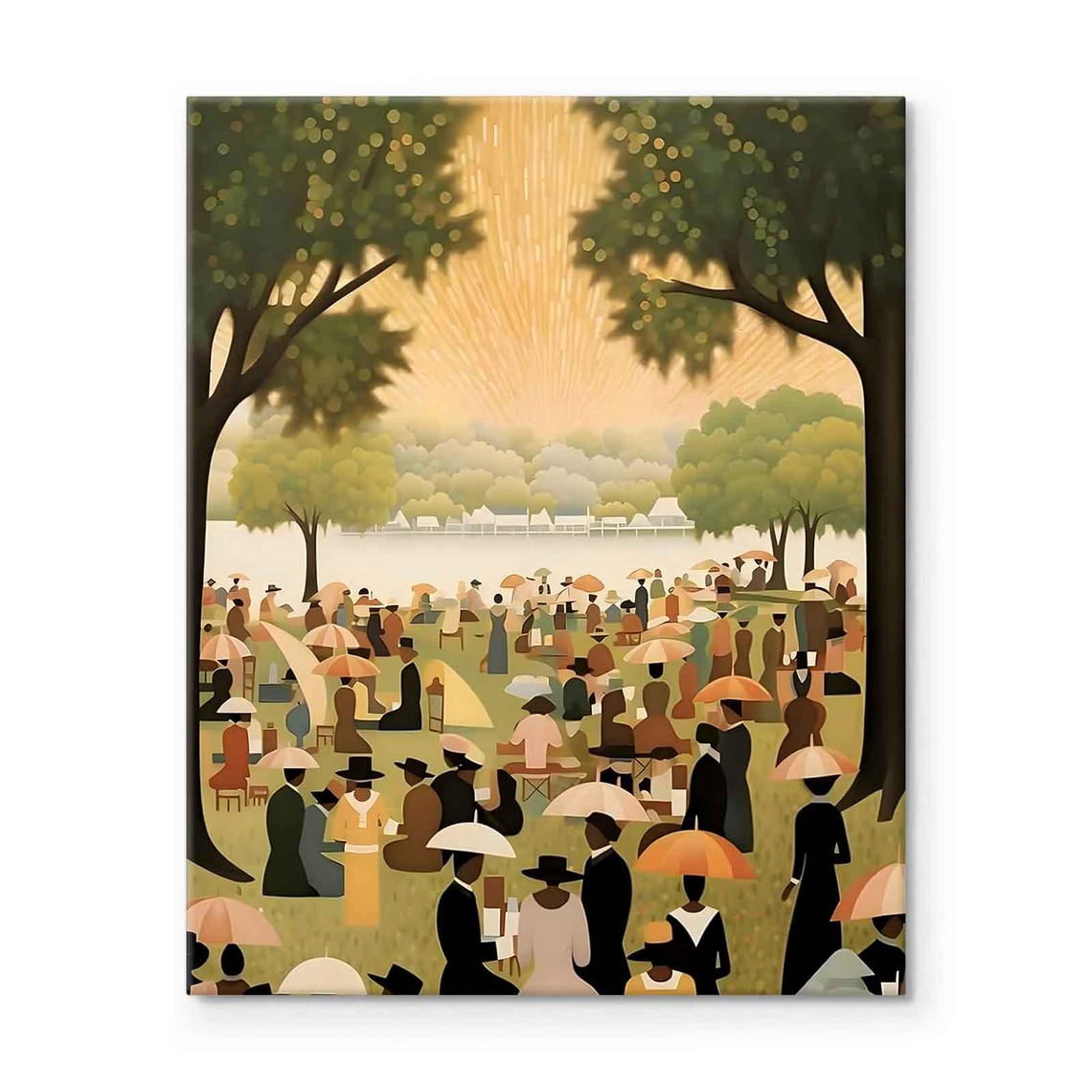 Juneteenth Celebration Canvas Art: African American Family Gathering in ...