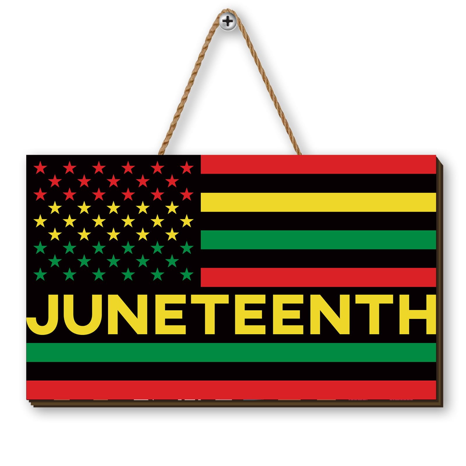 Juneteenth Decorations HappyTRDN Juneteenth Door Sign African American ...