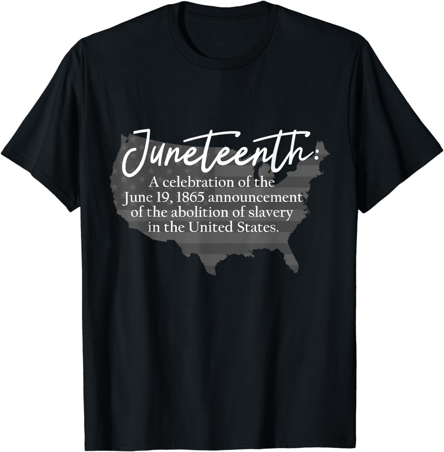 Juneteenth_Definition USA Map American Flag Black History T-Shirt ...