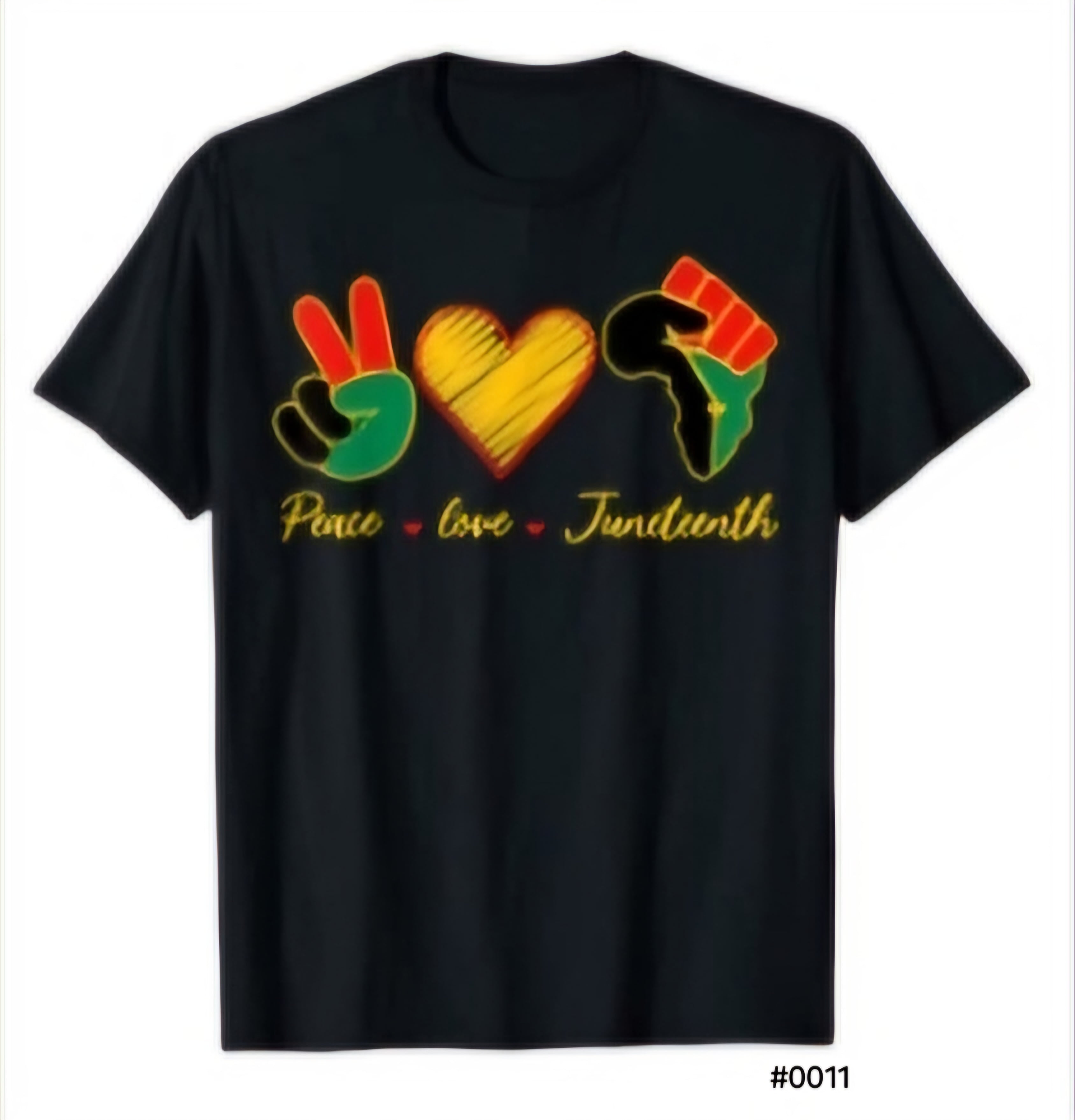 Juneteenth Holiday Celebration T- Shirt. (Peace* Love* Juneteenth ...