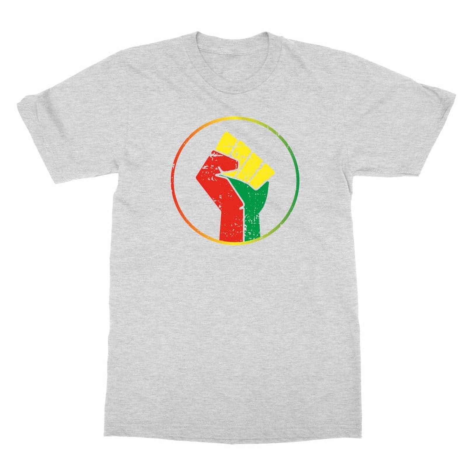Juneteenth Raised Fist African Colors Black Freedom Unisex T-Shirt (Ash ...