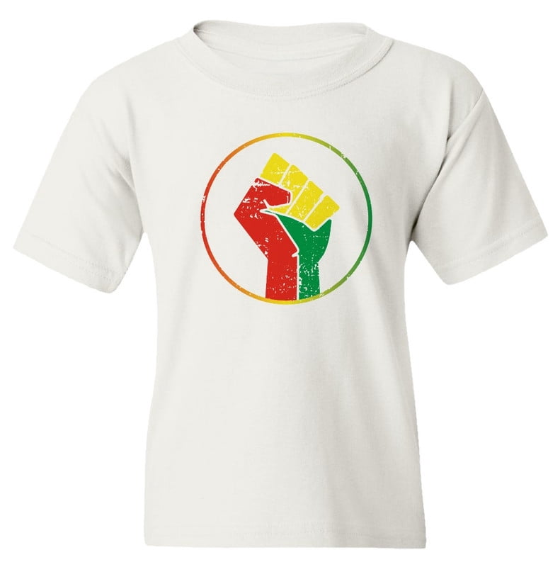Juneteenth Raised Fist African Colors Black Freedom Youth Unisex T ...