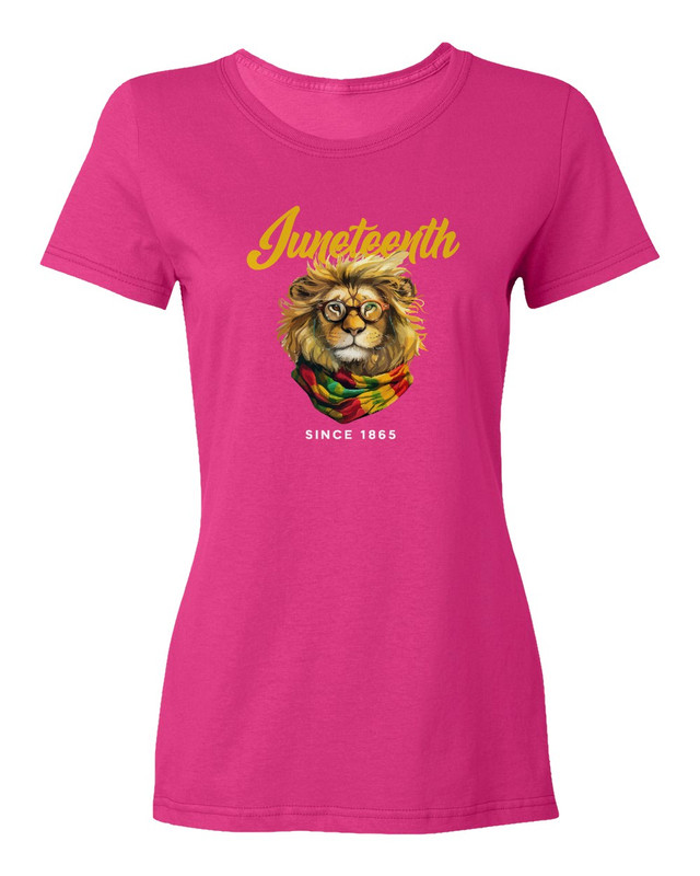 Juneteenth Since 1865 Lion Strength Emancipation Day Ladies' Crewneck T ...
