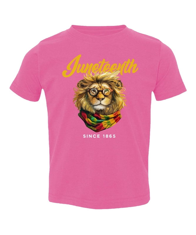 Juneteenth Since 1865 Lion Strength Emancipation Day Toddler T-Shirt ...