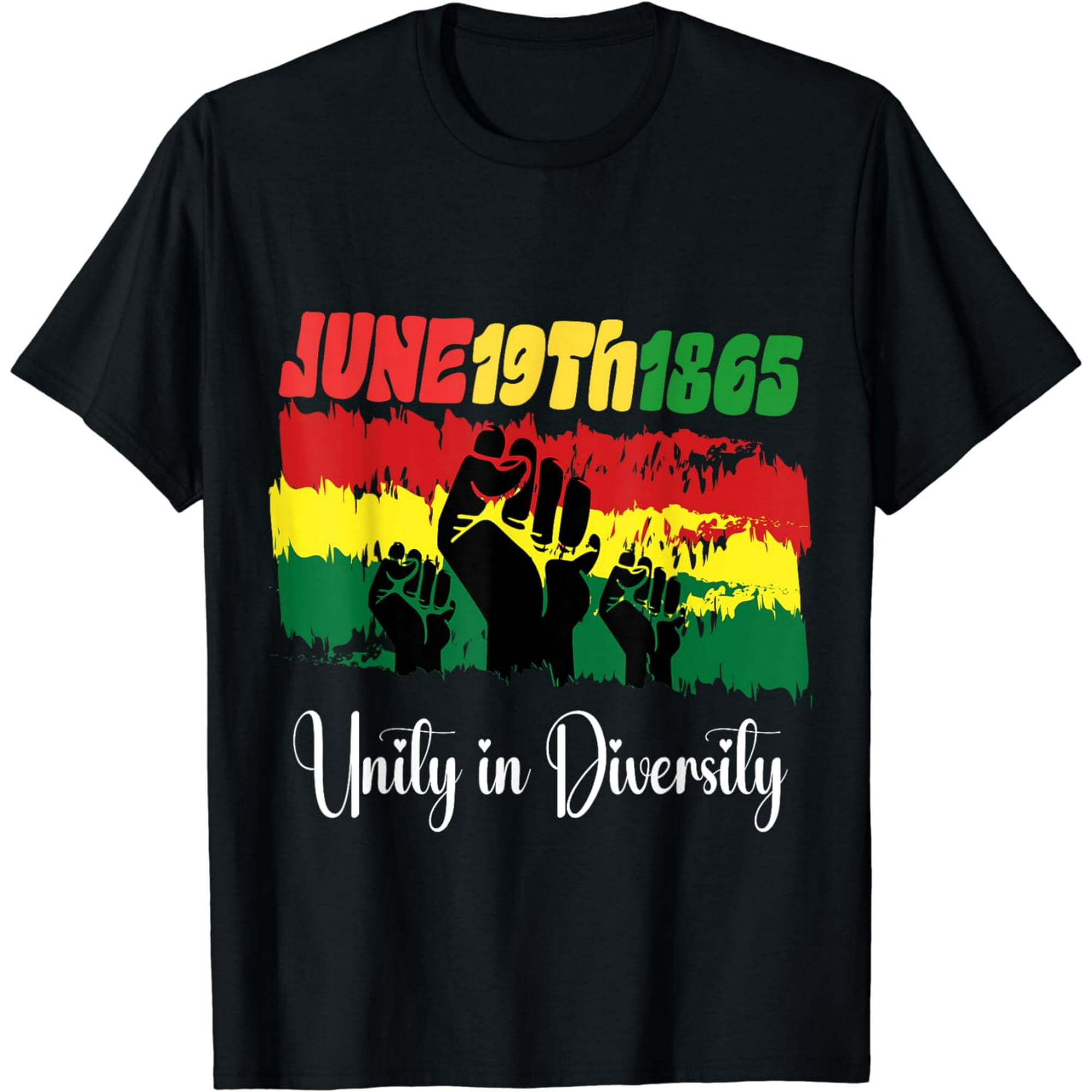 Juneteenth_Unity_in_Diversity Funny For All Familly Pure cotton T-Shirt ...