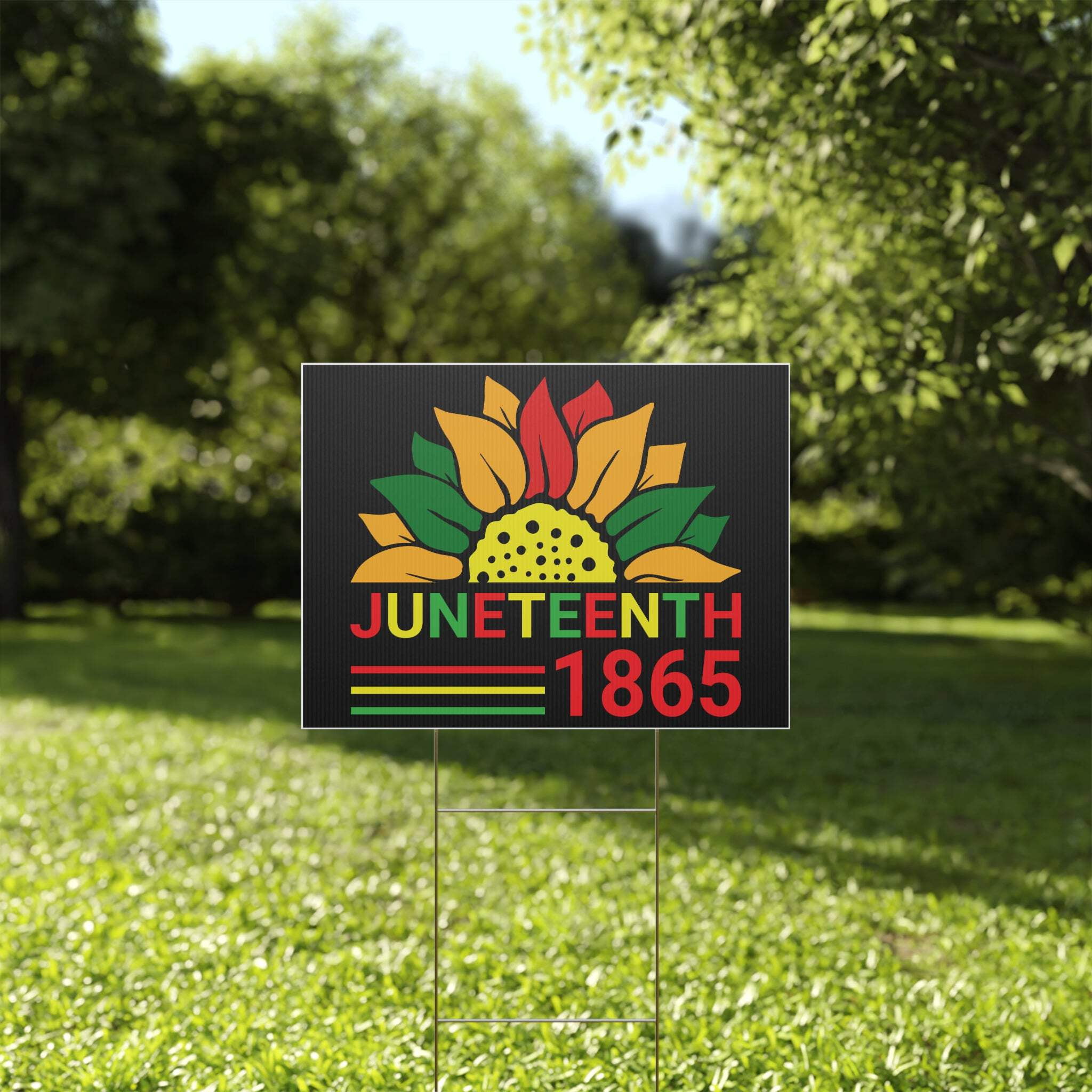 Juneteenth Yard Sign, 18x12, 24x18, 36x24, Double Sided, H-Stake ...