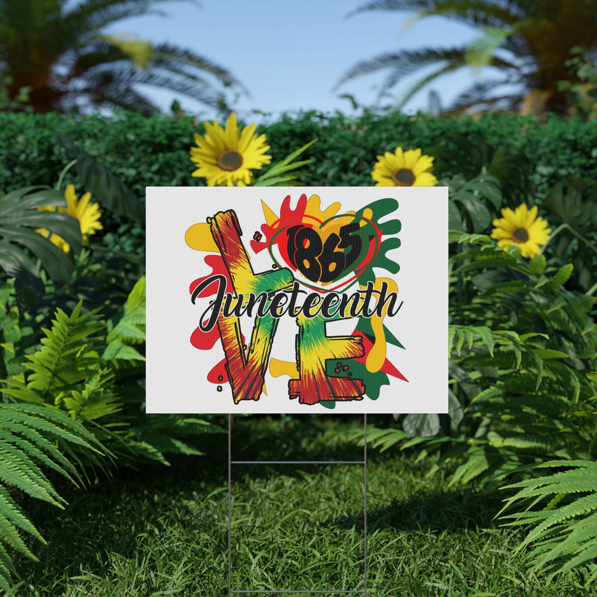 Juneteenth Yard Sign, 18x12, 24x18, 36x24, Double Sided, H-Stake ...