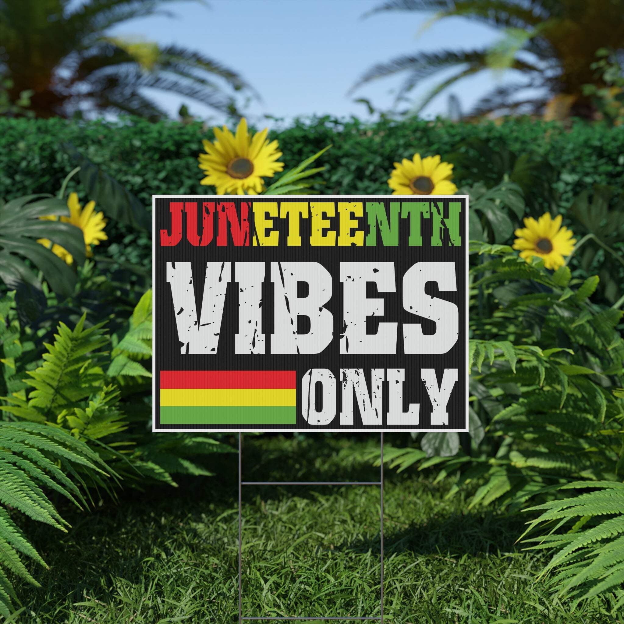 Juneteenth Yard Sign, 18x12, 24x18, 36x24, Double Sided, H-Stake ...