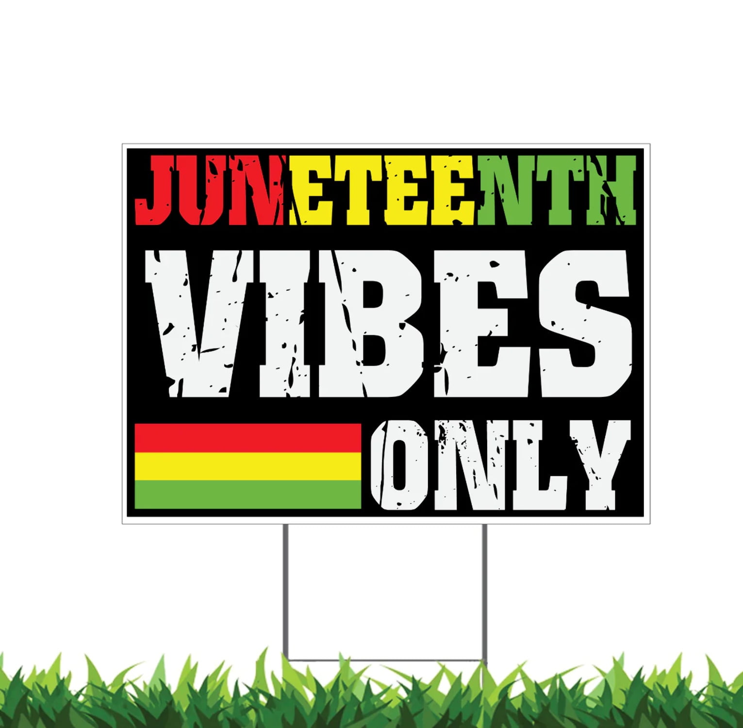 Juneteenth Yard Sign, 18x12, 24x18, 36x24, Double Sided, H-Stake ...