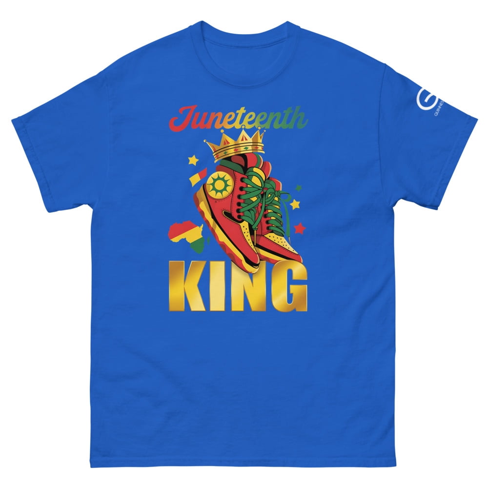 Juneteenth stepping in like a king Unisex classic tee (Royal, S ...