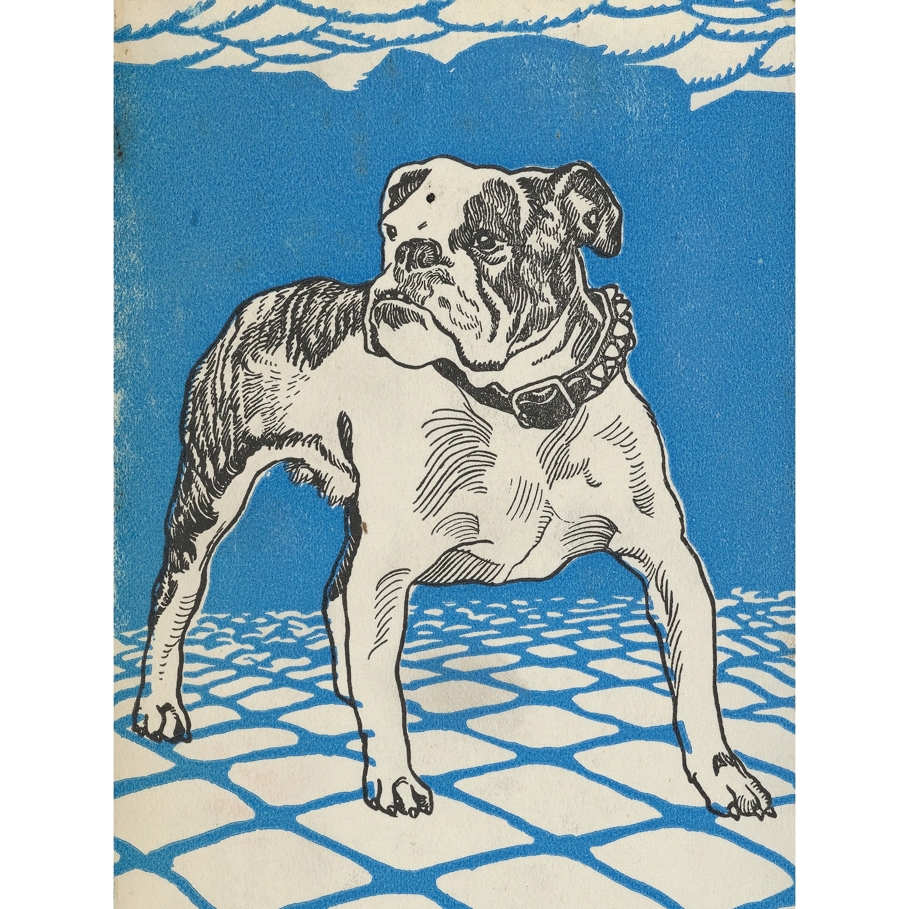 Jung Bulldog Lithograph Drawing Extra Large XL Wall Art Poster Print ...