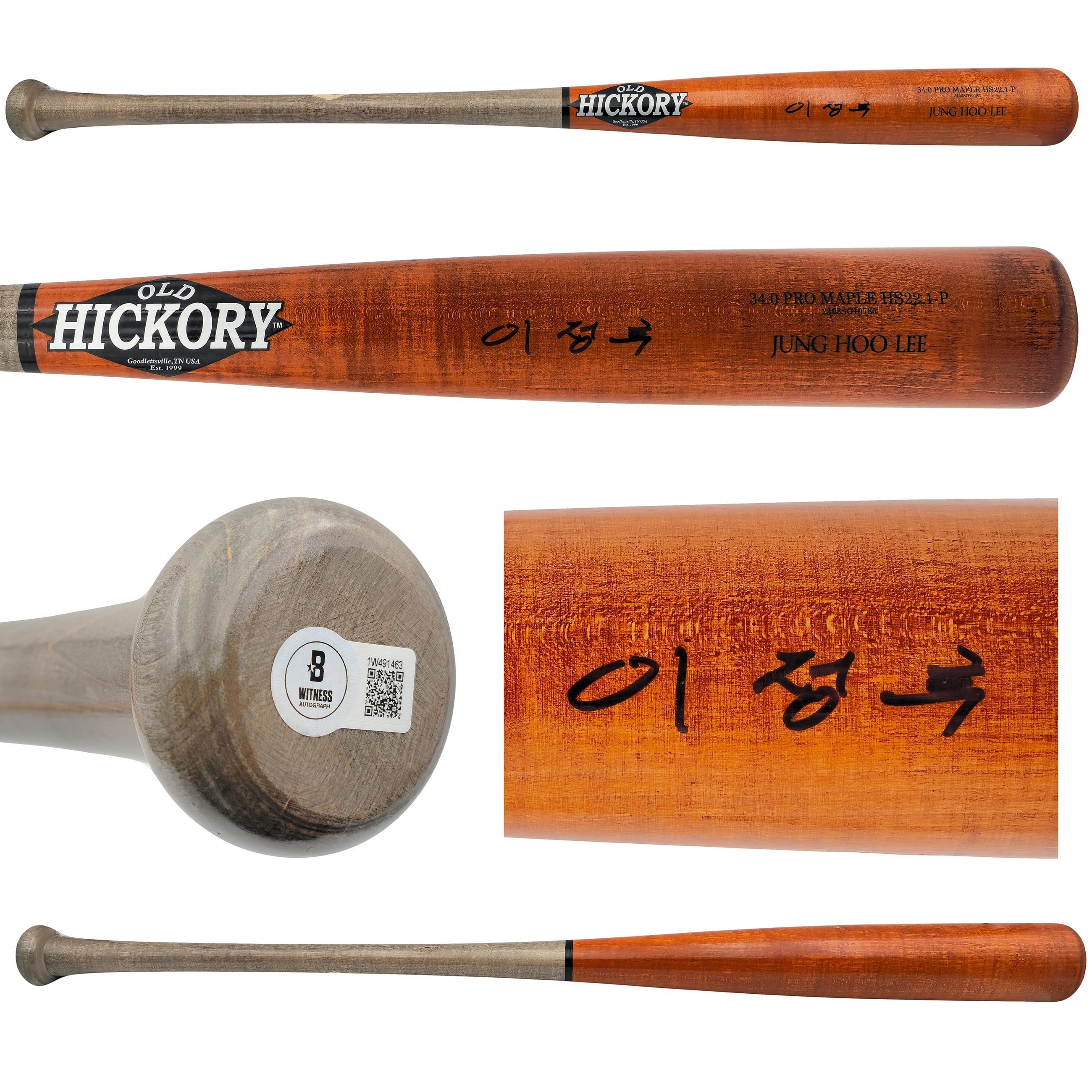 Jung Hoo Lee Autographed Orange & Gray Old Hickory Player Model ...