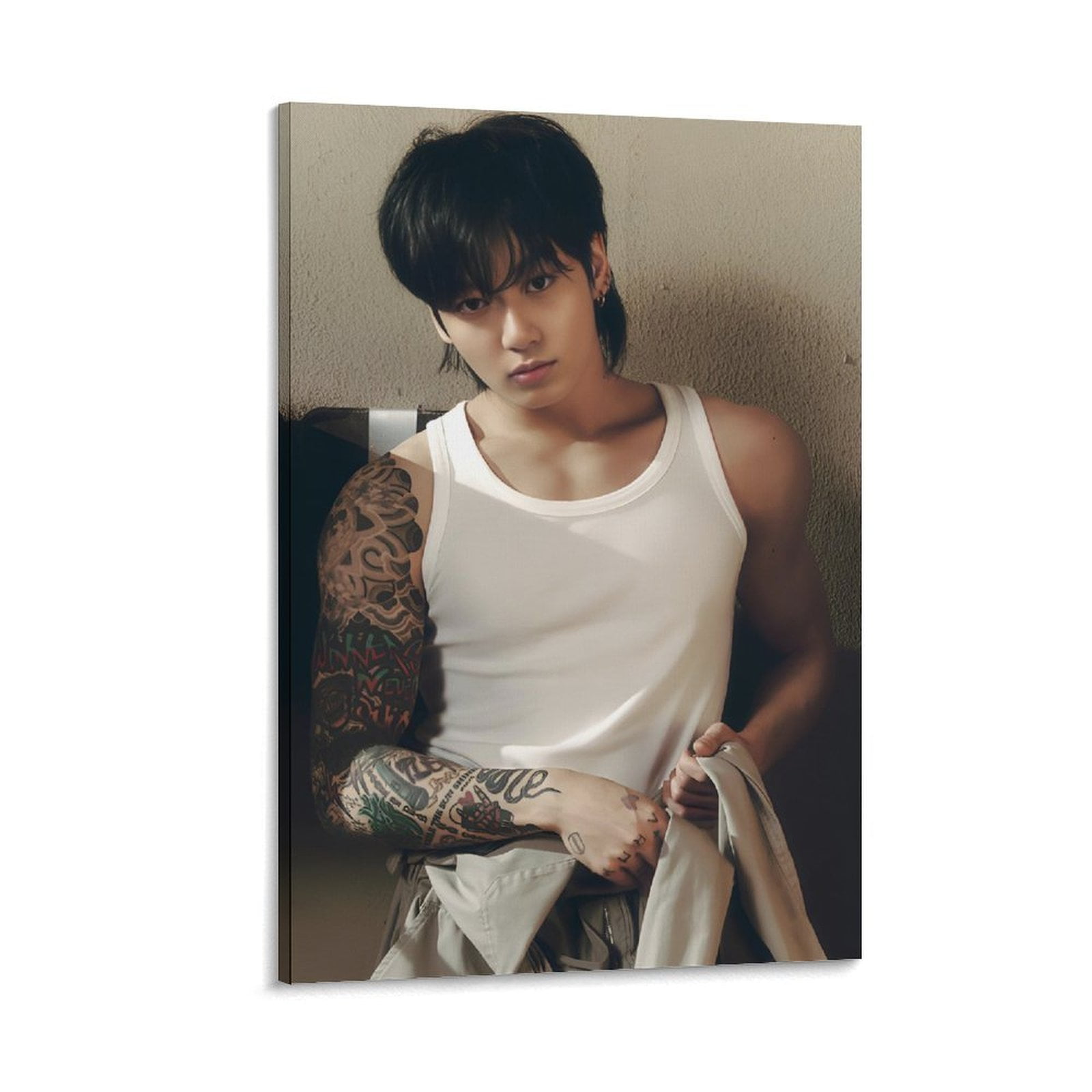 Jung Kook Poster Cool Painting On Canvas Wall Art Poster Scroll Picture Print Living Room Walls ...