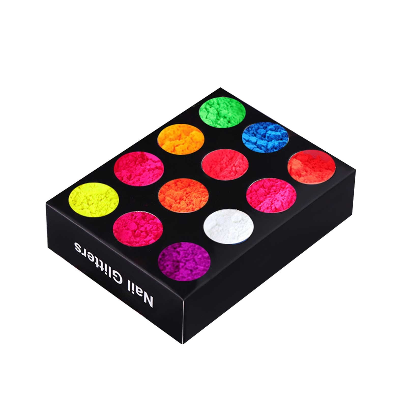Jungdeepe 12 Color Neon Flash Dark Nail Dip Powder Set French Nail ...