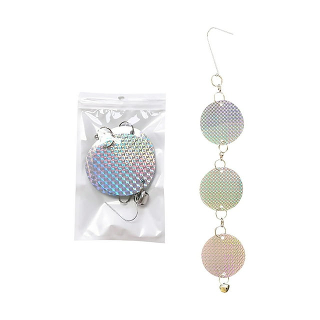 Jungdeepe Bird With Bell Reflective Scare Discs For Birds Keep Birds By ...