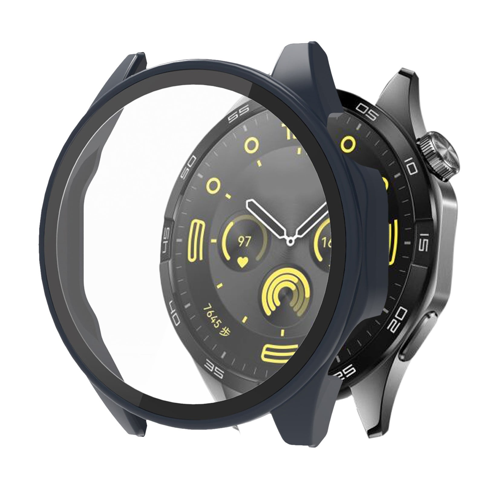 Jungdeepe Highly Durable PC And Tempered Glass Integrated Smartwatch Protective Case With ...