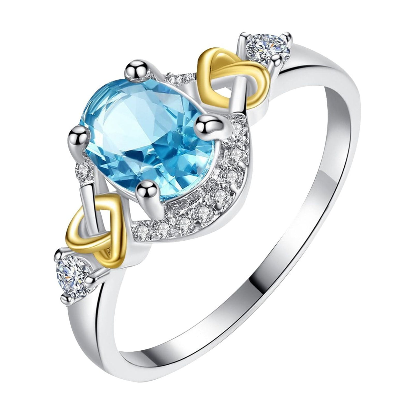 Jungdeepe Simple And High End Color Zircon Ring For Women Fashionable ...