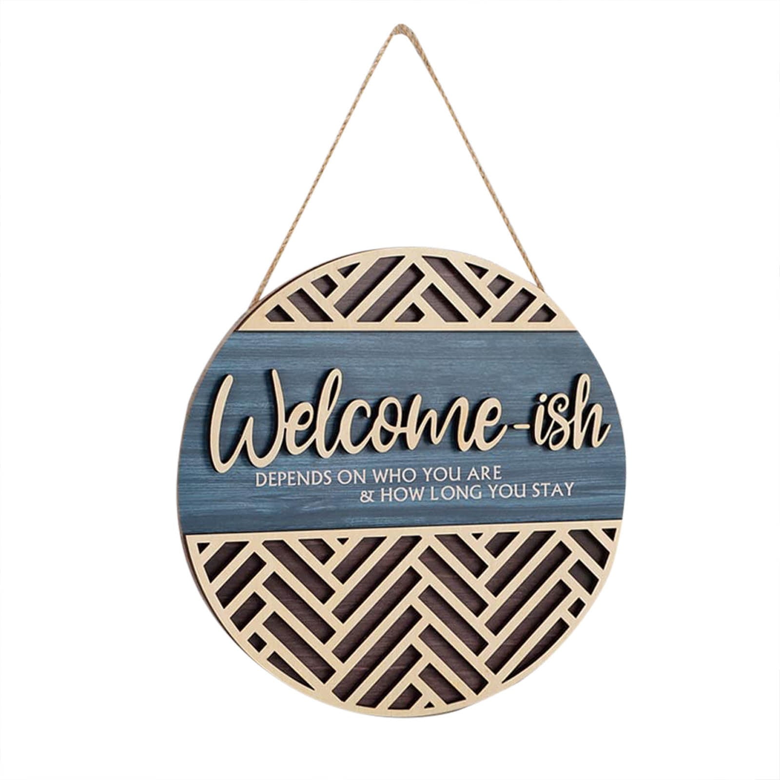 Jungdeepe Welcome Sign For Front Door Wall Decor Fun Welcoming Wooden ...