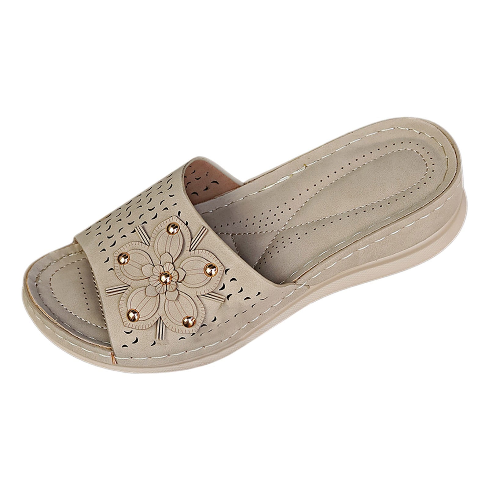 Jungdeepe Women's Summer Women's Slippers with Arch Support Closed Back ...