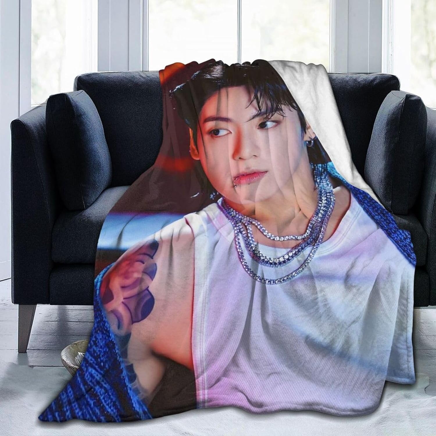 Jungkook Blanket Cooling Cozy Warm Blankets for Birthday Gift Fits ...