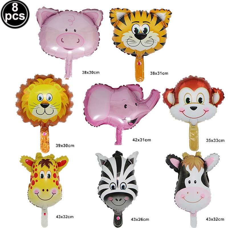 Jungle Animal Balloons Giant Animal Standable Foil Balloon Lion Tiger ...