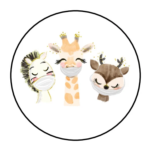 Jungle Animal Masks Stickers Phone Decal Water Bottle Stickers Car ...