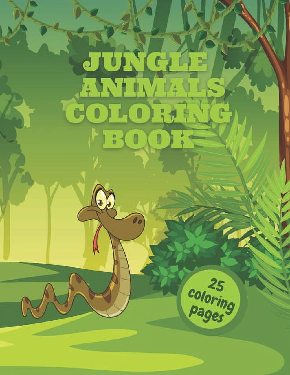 Jungle Animals Coloring Book: Awsome Jungle Animals Book For Kids For ...