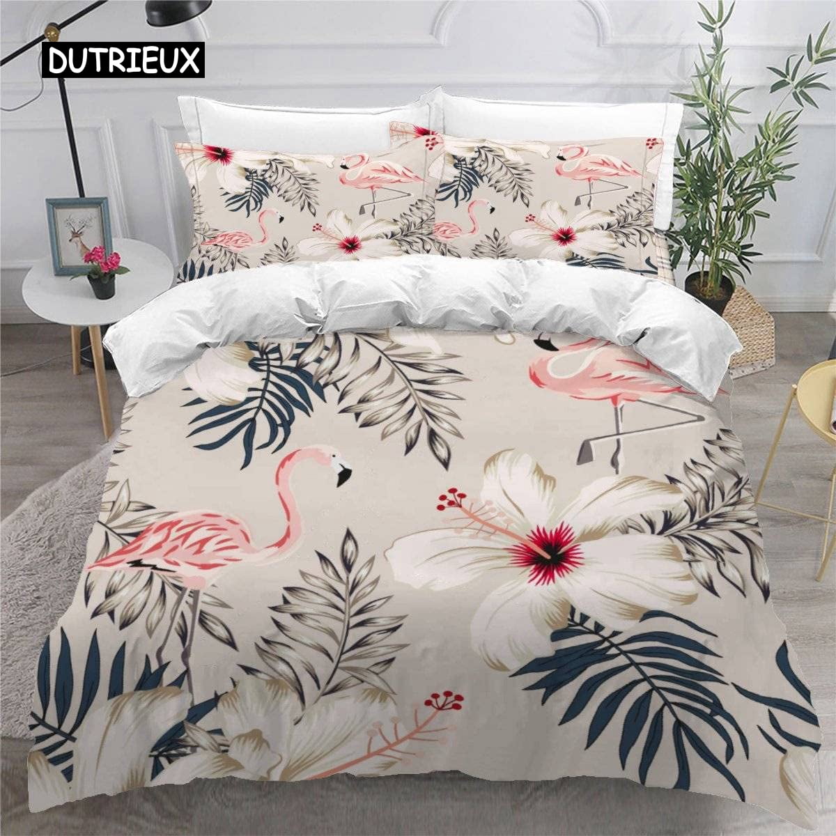 Jungle Animals Duvet Cover 3D Cartoon Forest Bedding Set for Kids Girls ...