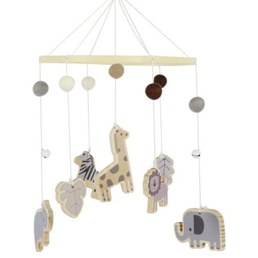 Elephant Crib Mobile Animal Felt Nursery Ceiling Decoration Cloud and ...