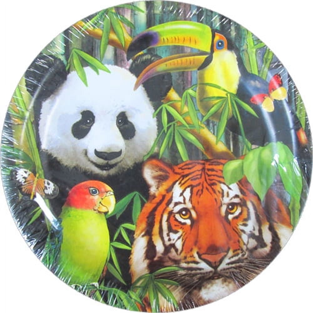 Jungle Animals 'Wild Animals' Large Paper Plates (8ct) - Walmart.com