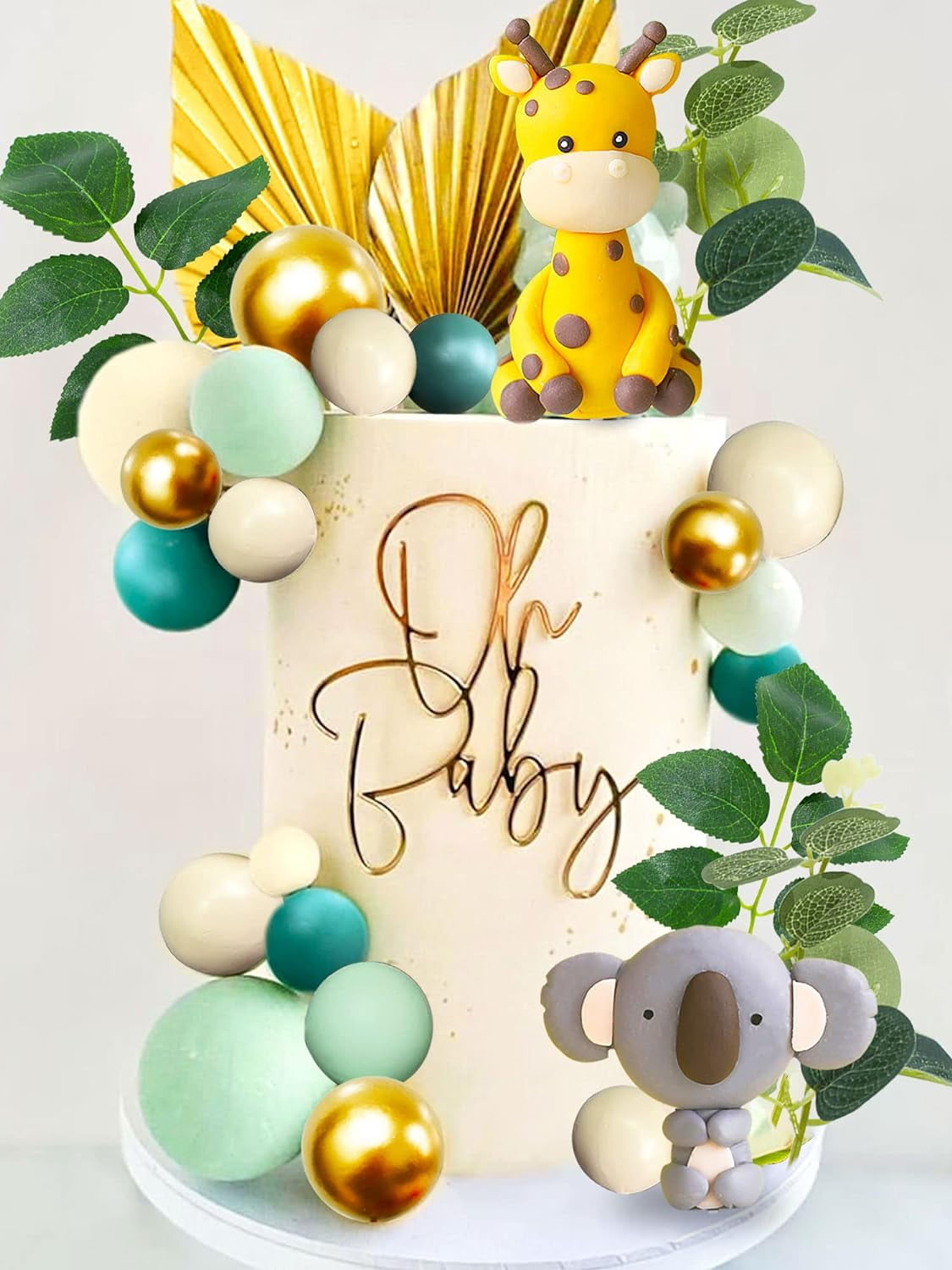 Jungle Baby Shower Cake Decoration Safari Animals Cake Decoration Wild ...