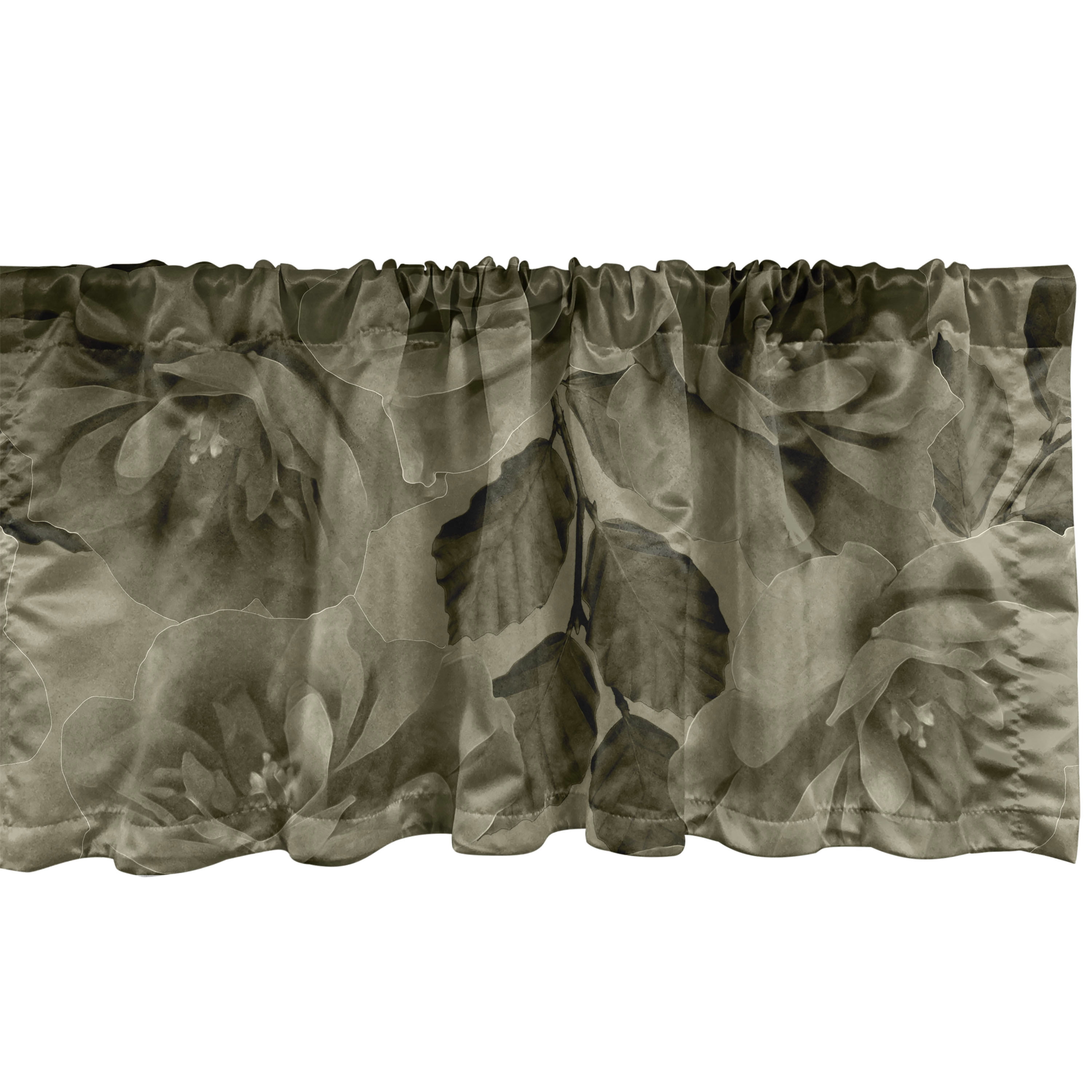 Jungle Boho Window Valance, Nostalgic Vibes Garden Scene Flowers ...