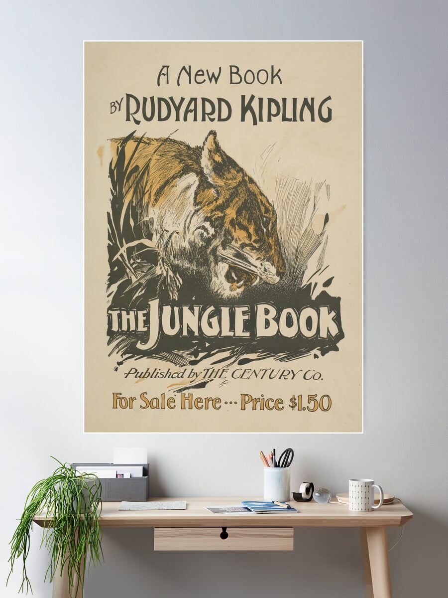 Jungle Book - Rudyard Kipling Vintage Book Poster Poster Wall Art ...
