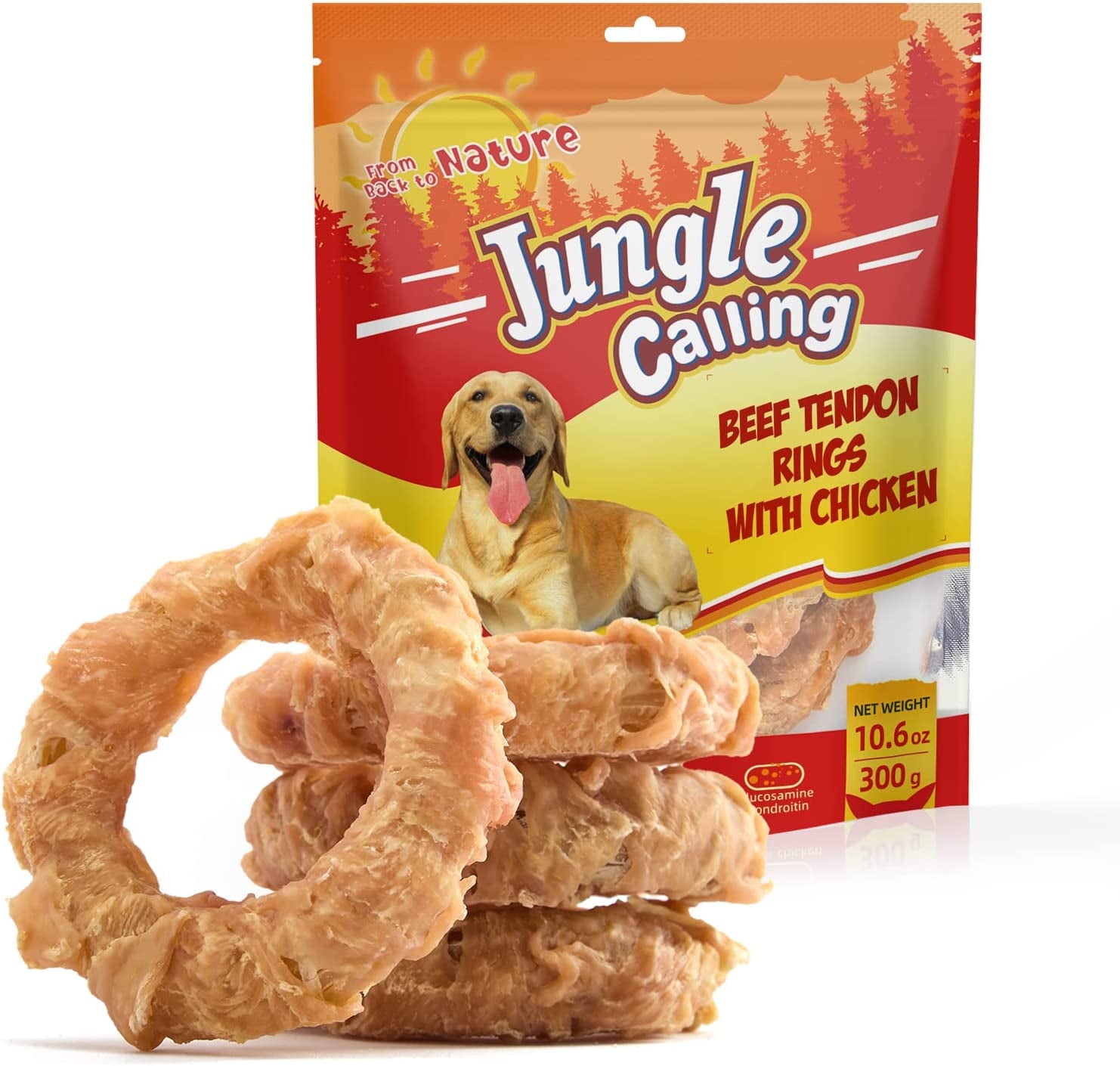 Jungle Calling Beef Tendon Rings, Chicken Wrapped with Glucosamine for ...