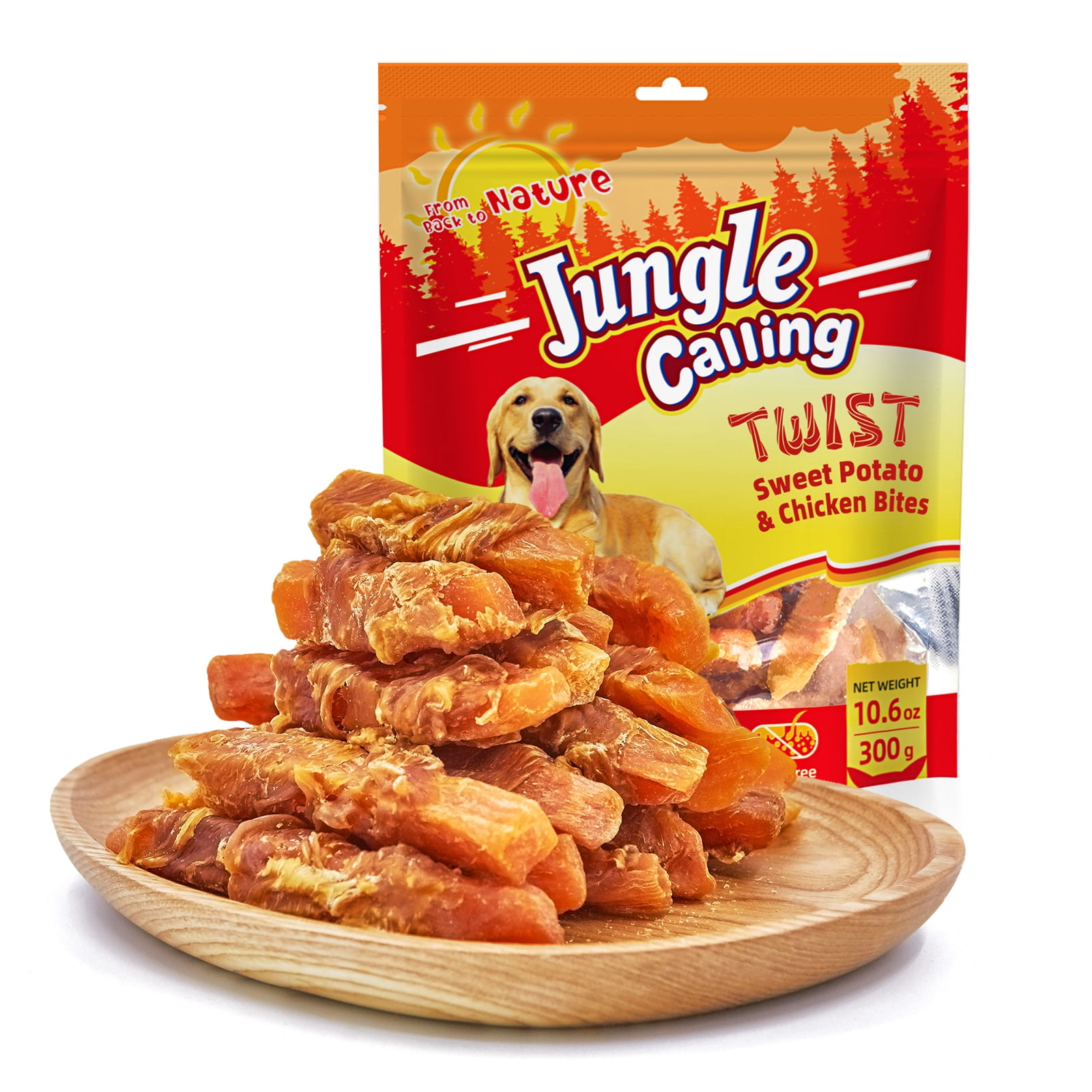 Jungle Calling Dog Treats, Chicken Wrapped Sweet Potato, Gluten and ...