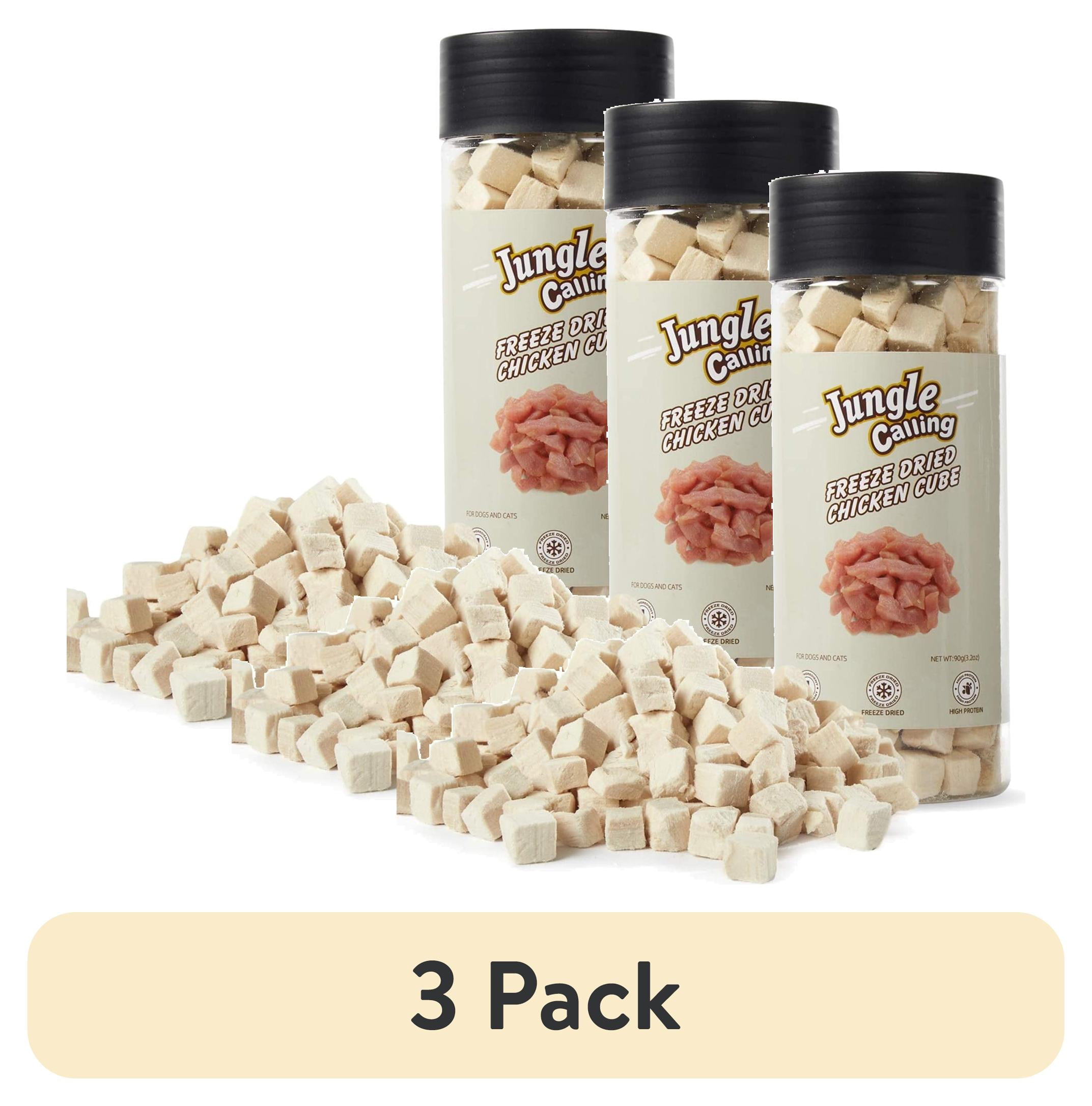 (3 pack) Jungle Calling Freeze Dried Cat and Dog Treats Grain Free, Raw ...
