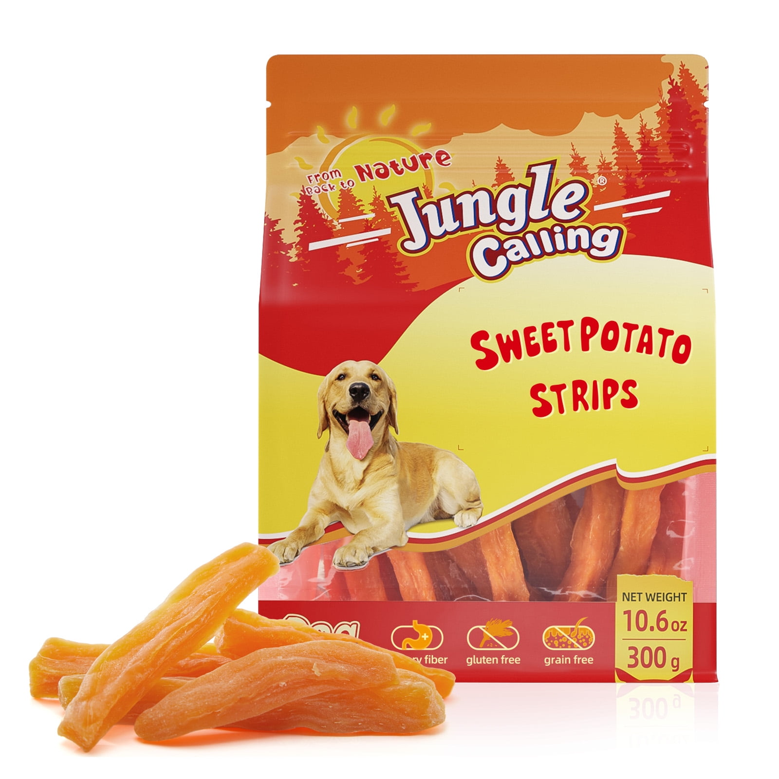 Jungle Calling Sweet Potato Dog Treats - Grain-Free Dog Snacks for All ...