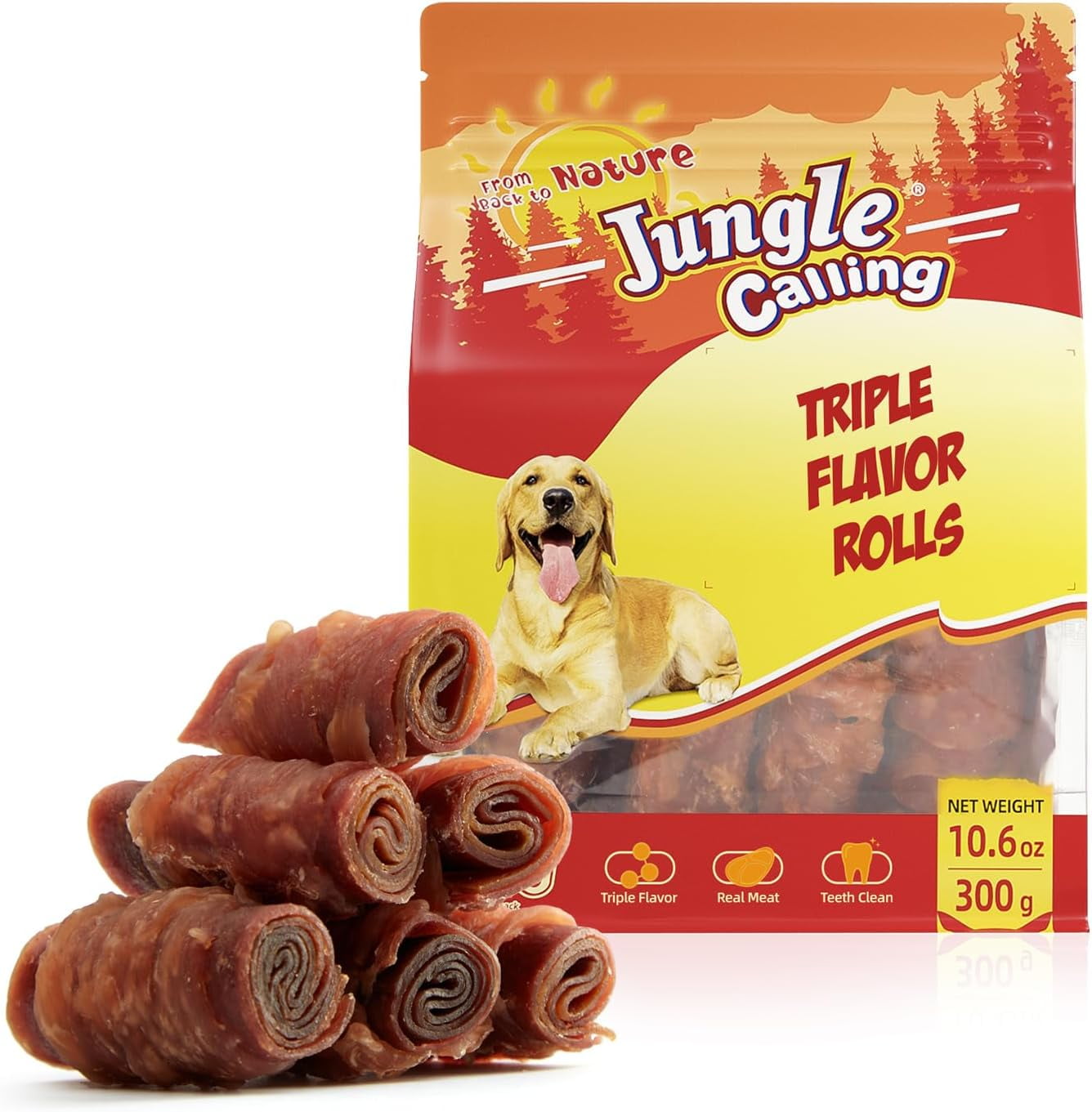 Jungle Calling Triple Flavor Dog Treats with Real Chicken, Duck, and ...