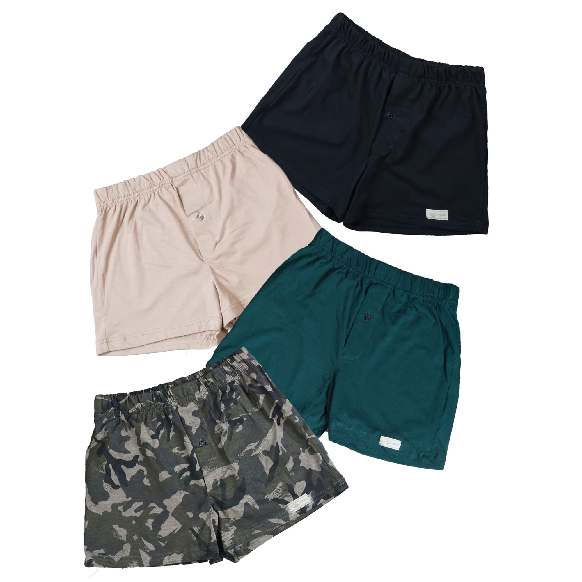 Tag Safari Gray Camo Boxer Shorts 4 Pack for Men - Walmart.com